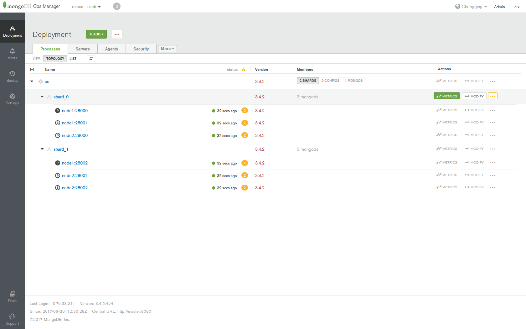 MongoDB OPS Manager的搭建及使用 | Nutao